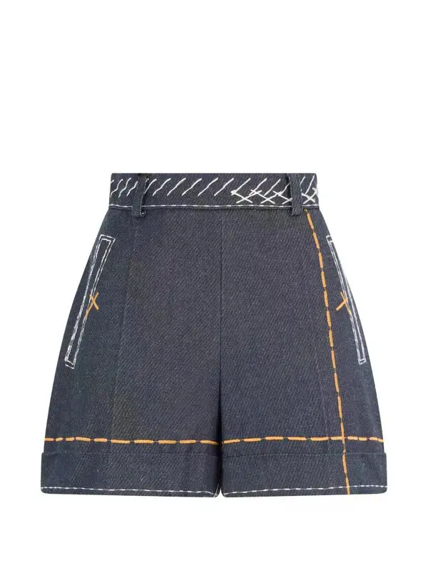 Moschino Contrast-stitch Denim Shorts