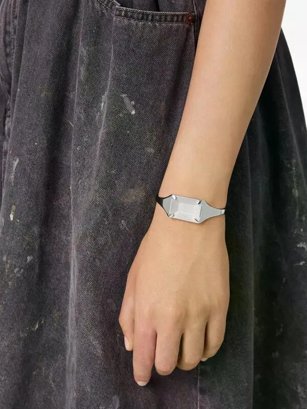 MAISON MARGIELA Numeric-artwork Cuff Bracelet - Silver