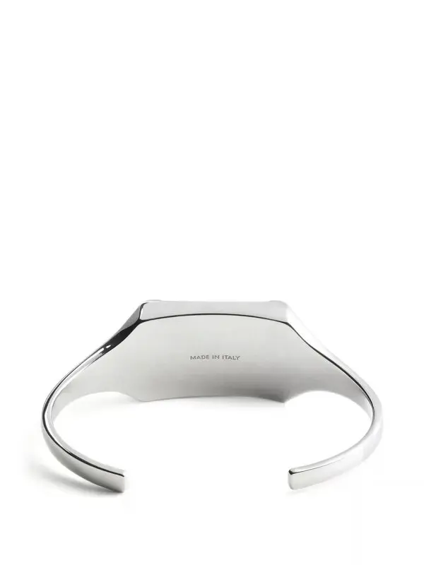MAISON MARGIELA Numeric-artwork Cuff Bracelet - Silver