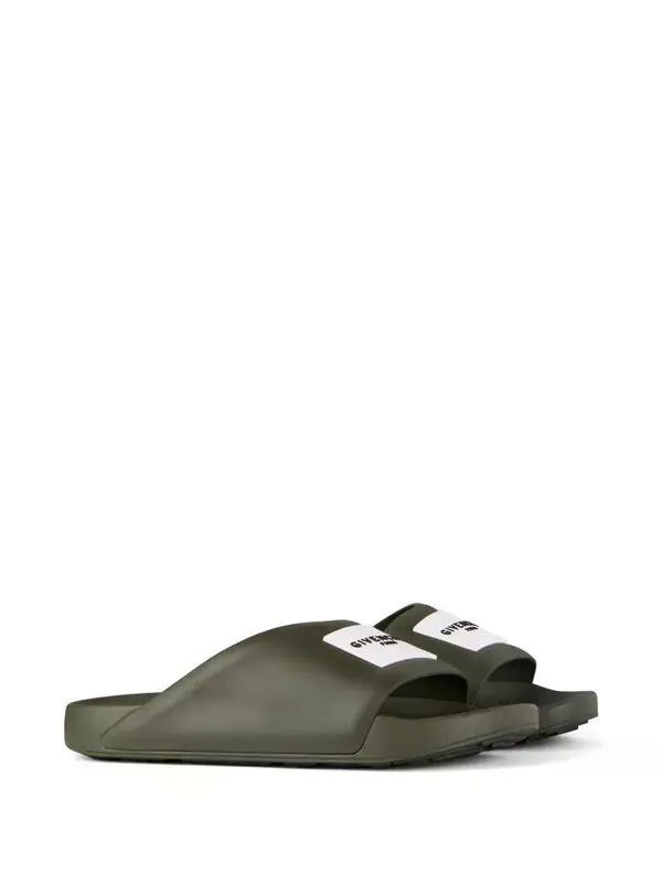Givenchy Label Slide Mules In Rubber