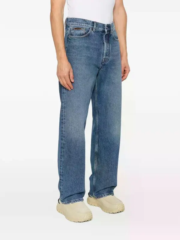 Moncler Logo-patch Straight-leg Jeans