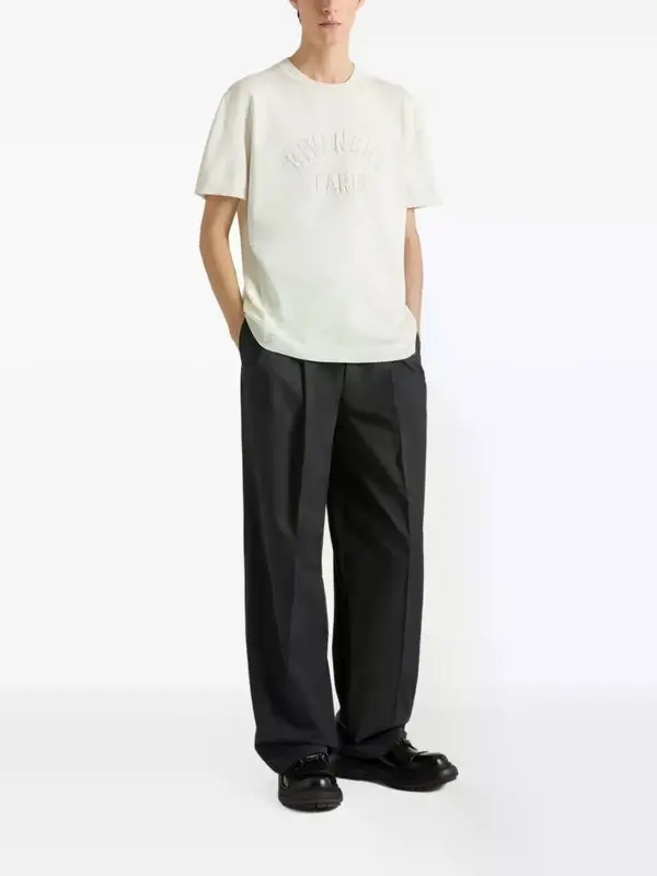 Givenchy T-shirt In Knit With Paris Pearl Embroidery