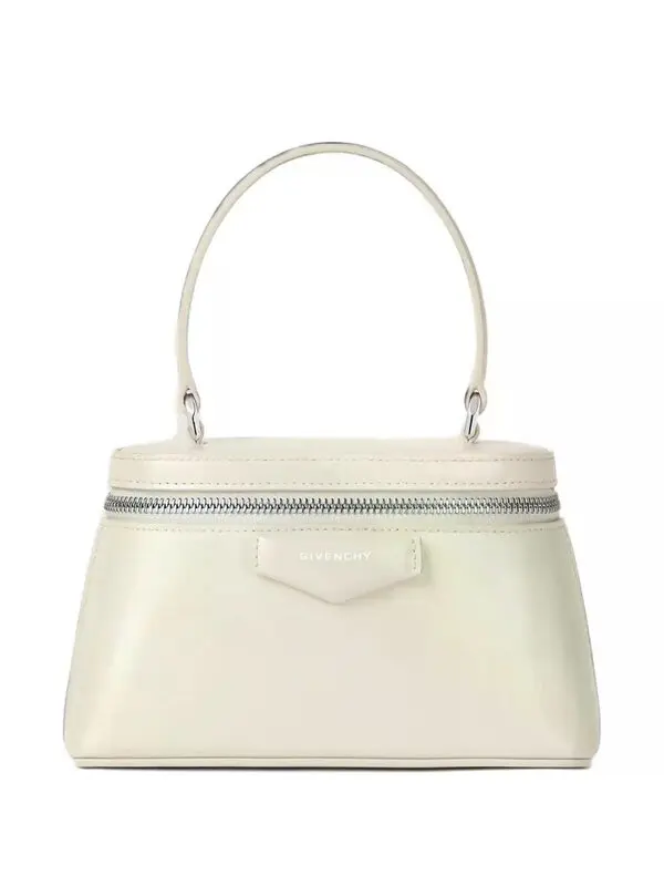 Givenchy Antigona Vanity Bag In Box Leather With Chain - Neutrals