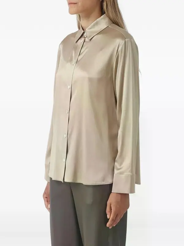 Max Mara Satin-finish Button-up Shirt