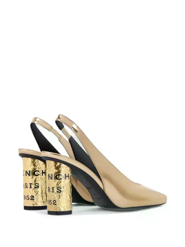 Givenchy Tape Slingbacks In Mirror Effect Leather