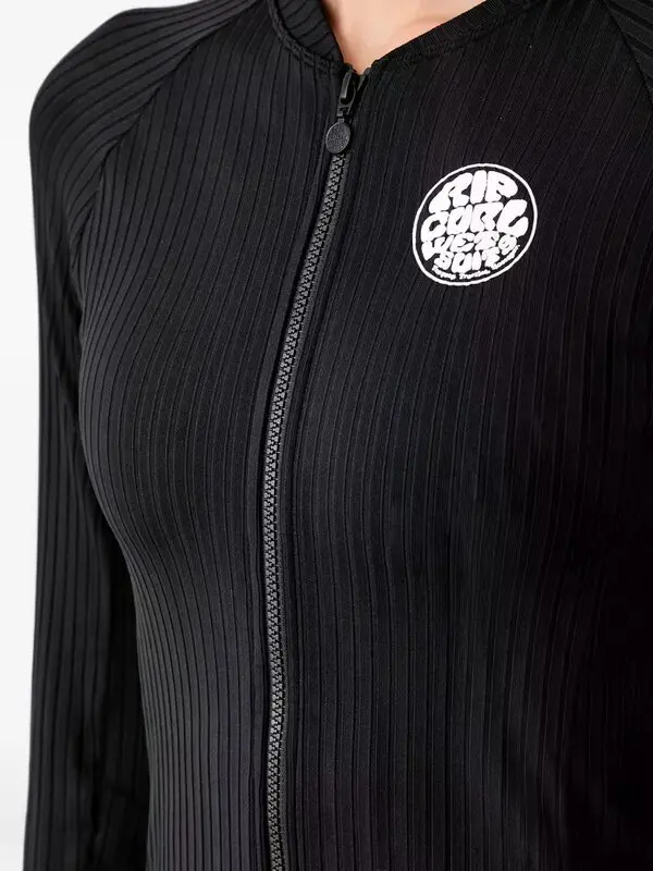 Rip Curl Premium Surf Ribbed Logo-patch Rash Guard