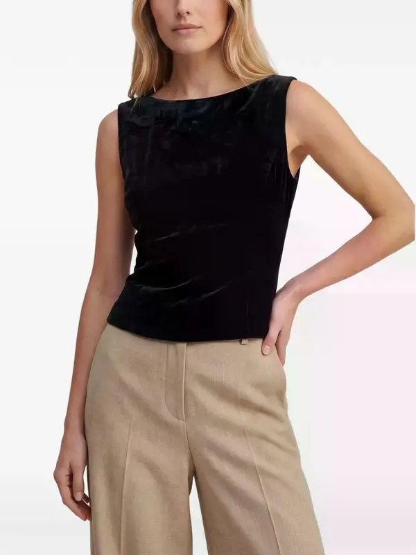 Valentino Garavani Velvet Sleeveless Top - Black
