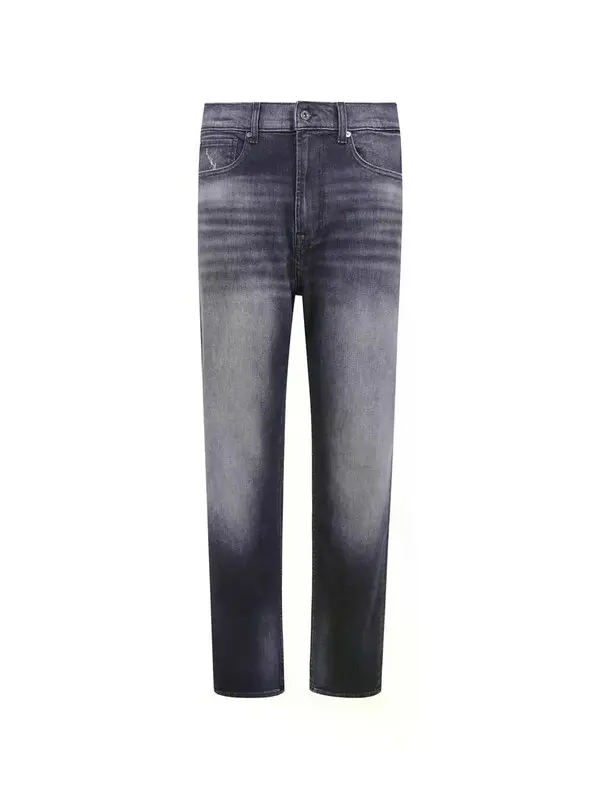 7 For All Mankind Easy Straight Faded Straight-leg Jeans