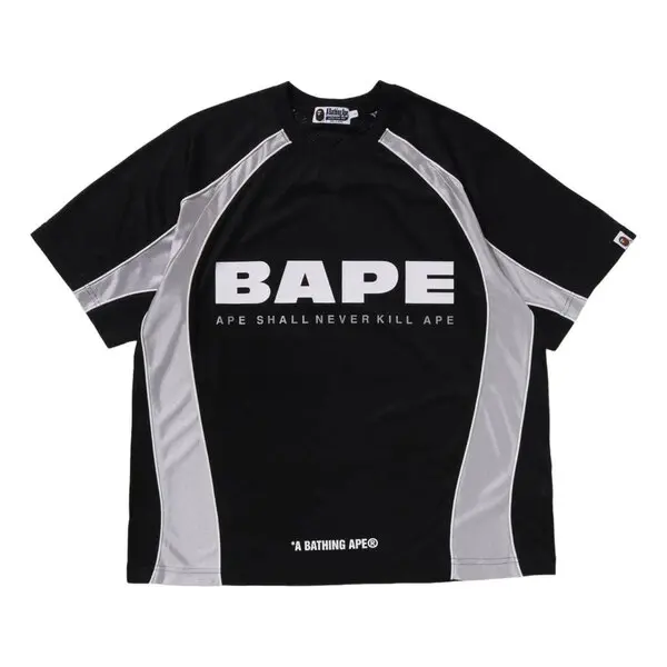 A BATHING APE Solid Camo Jacquard Multilogo Relaxed Fit Football Jersey