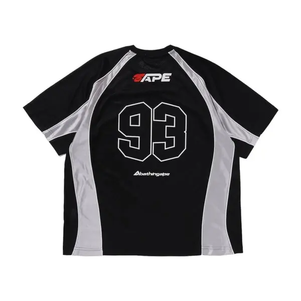 A BATHING APE Solid Camo Jacquard Multilogo Relaxed Fit Football Jersey