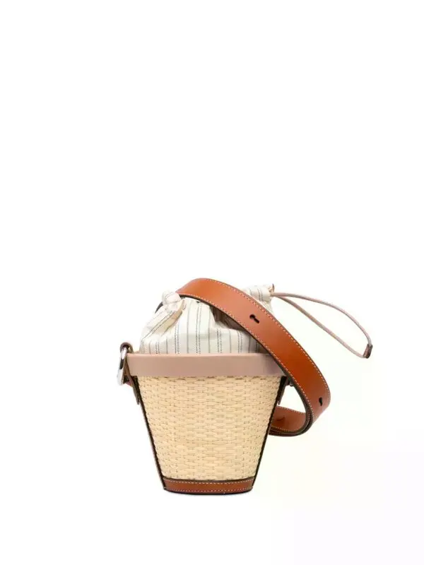 MAISON MARGIELA 2022 Fire Woven Raffia Bucket Bag - Neutrals
