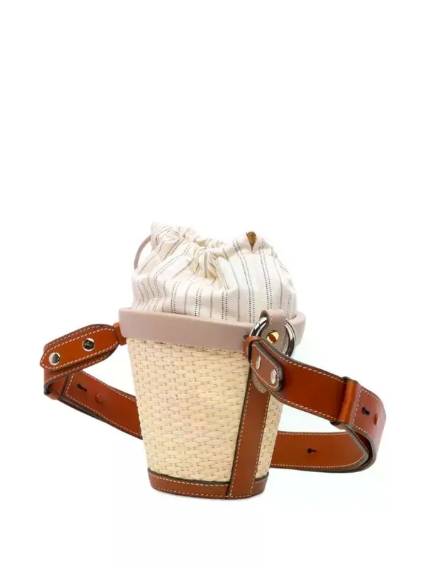 MAISON MARGIELA 2022 Fire Woven Raffia Bucket Bag