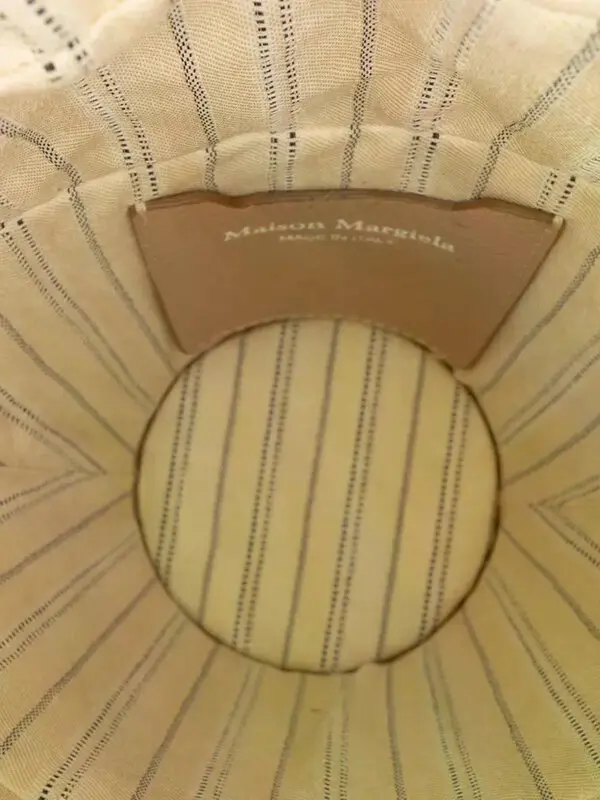 MAISON MARGIELA 2022 Fire Woven Raffia Bucket Bag