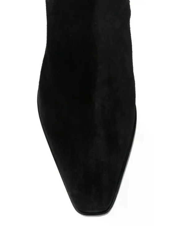 AeydĒ Agata Pointed-toe Suede Boots - Black