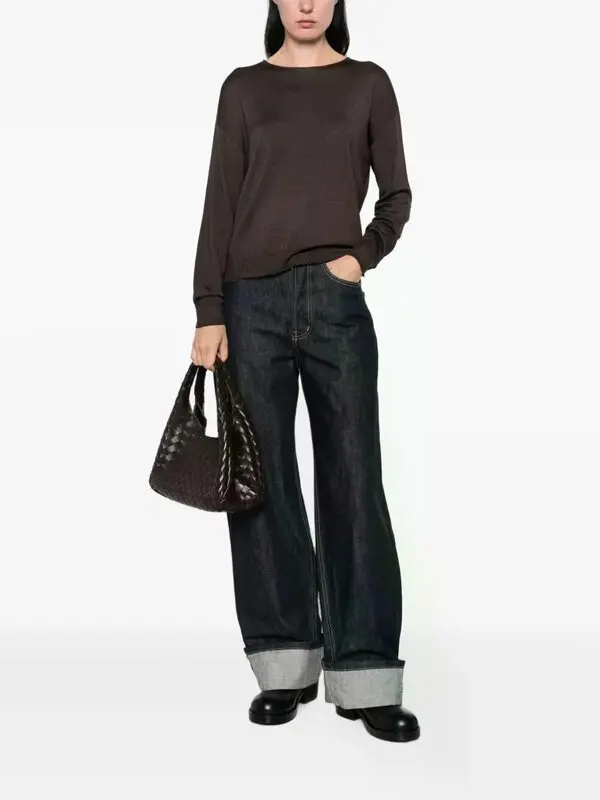 AROVESCIO Side-slit Long-sleeve Top