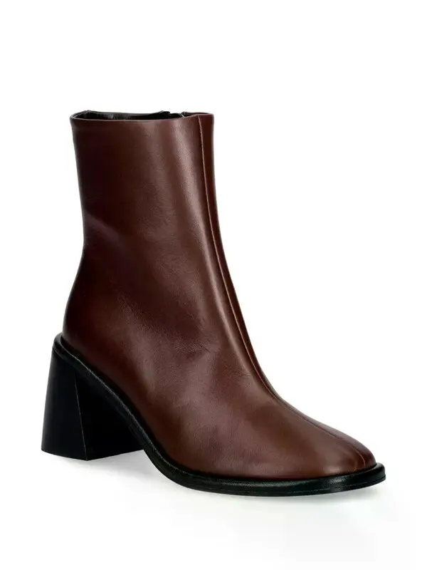 SOULIERS MARTINEZ Teruel Block-heel Ankle Boots - Brown