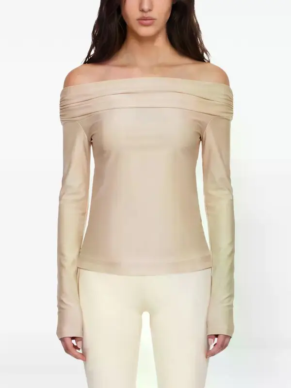 Andamane Off-shoulder Ruched-detail Top