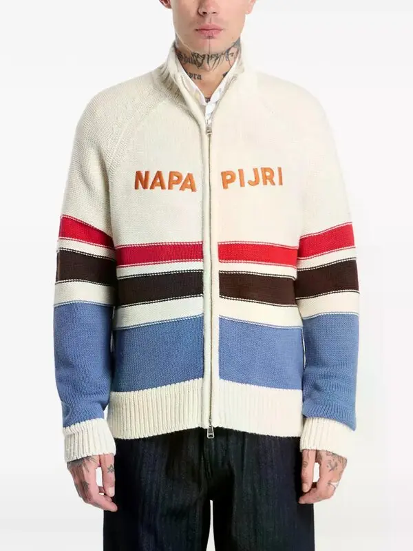 NAPAPIJRI Aldar Logo-embroidered Striped Sweater