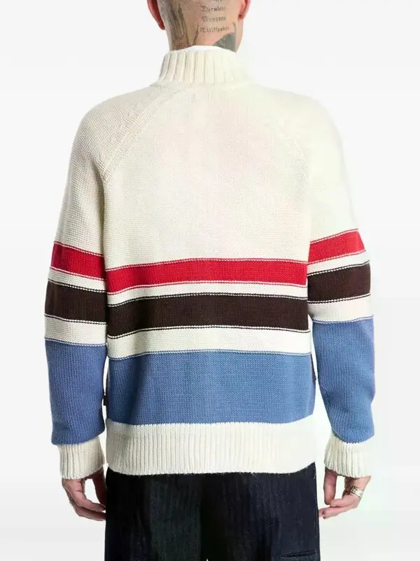 NAPAPIJRI Aldar Logo-embroidered Striped Sweater