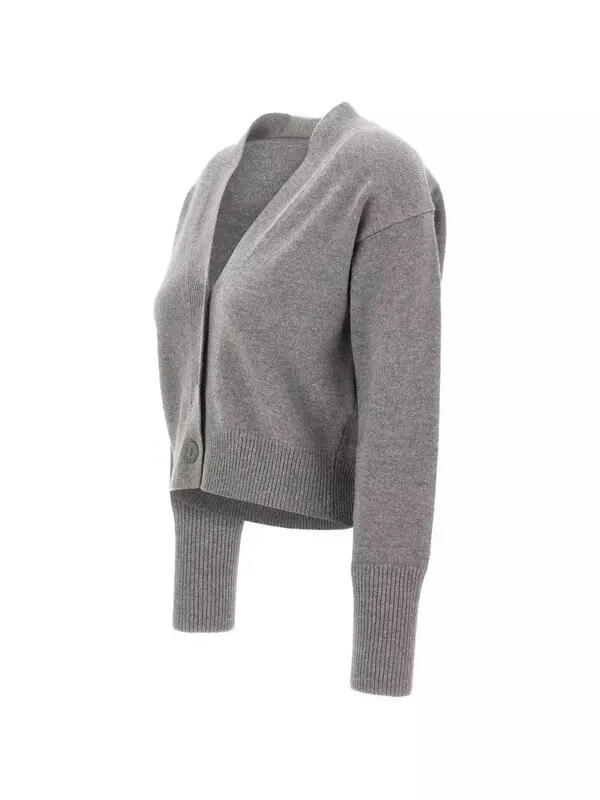 KANGRA V-neck Cropped Cardigan - Grey