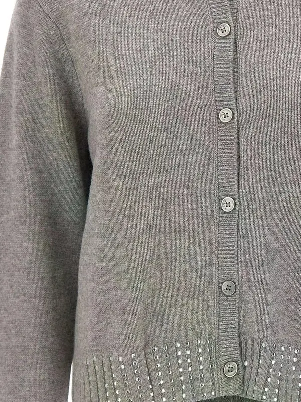 KAOS Rhinestone-embellished Wool Cardigan