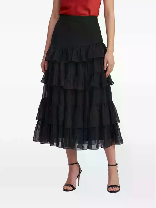 Prada Silk Midi Skirt