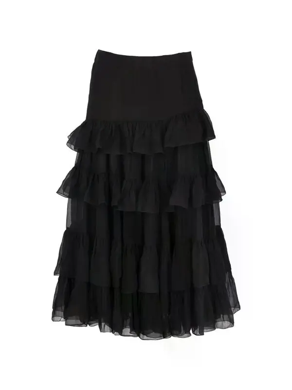Prada Silk Midi Skirt