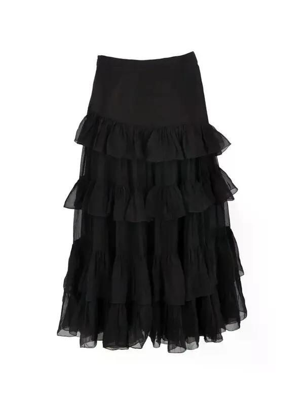 Prada Silk Midi Skirt