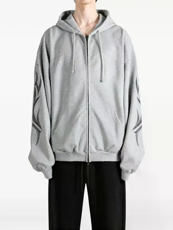 Vetements Graphic-print Zip-up Hoodie
