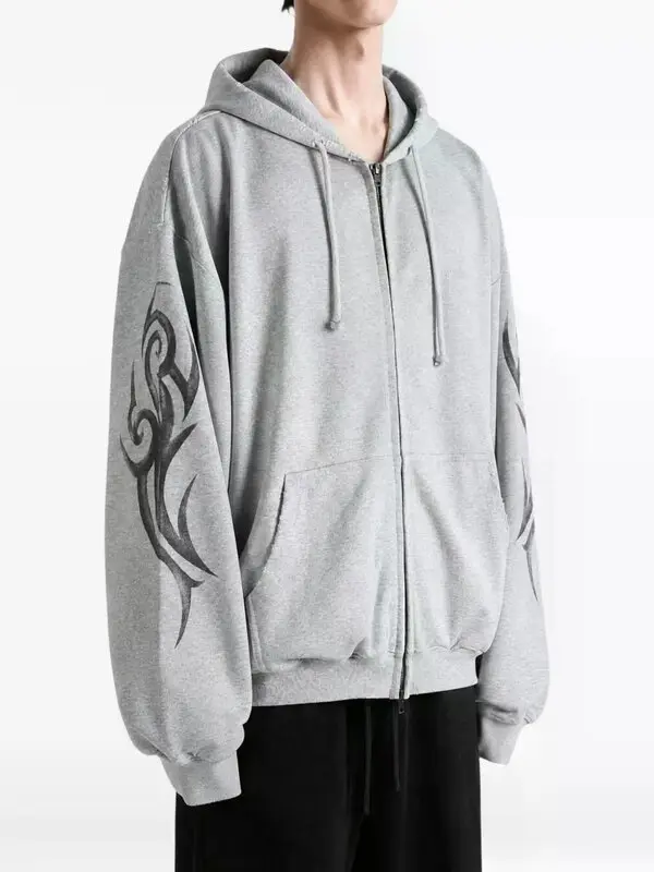 Vetements Graphic-print Zip-up Hoodie