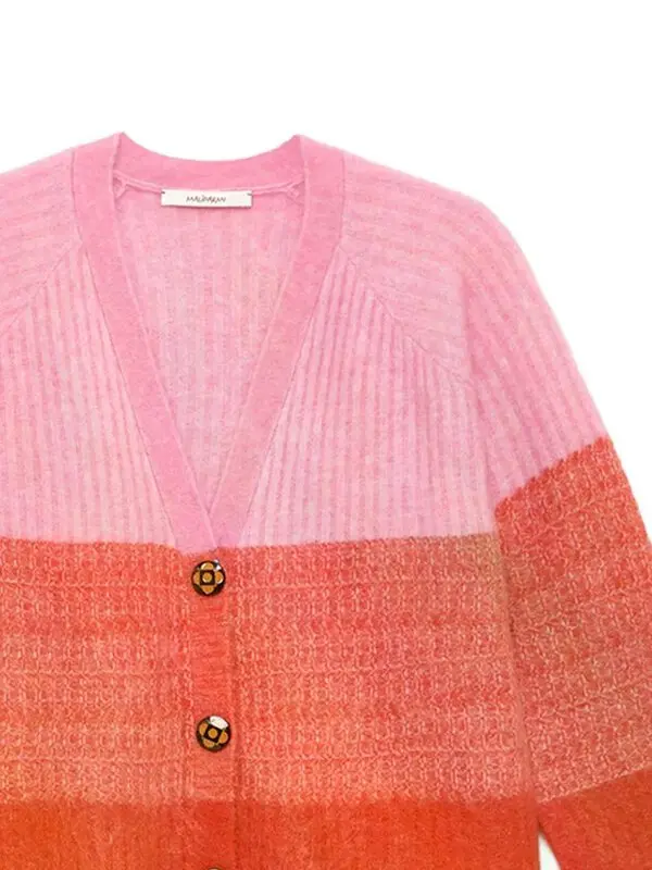 Malìparmi Winter Sunset Striped Cardigan - Pink