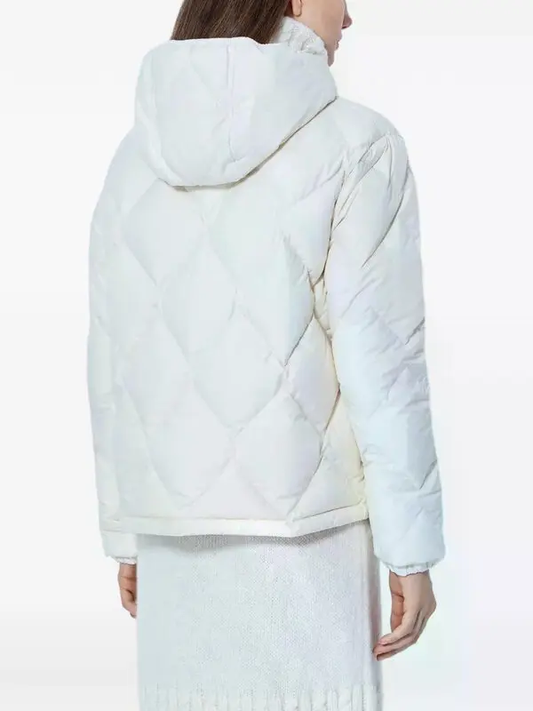 Moncler Arvouinne Hooded Triangle-quilted Short Down Jacket
