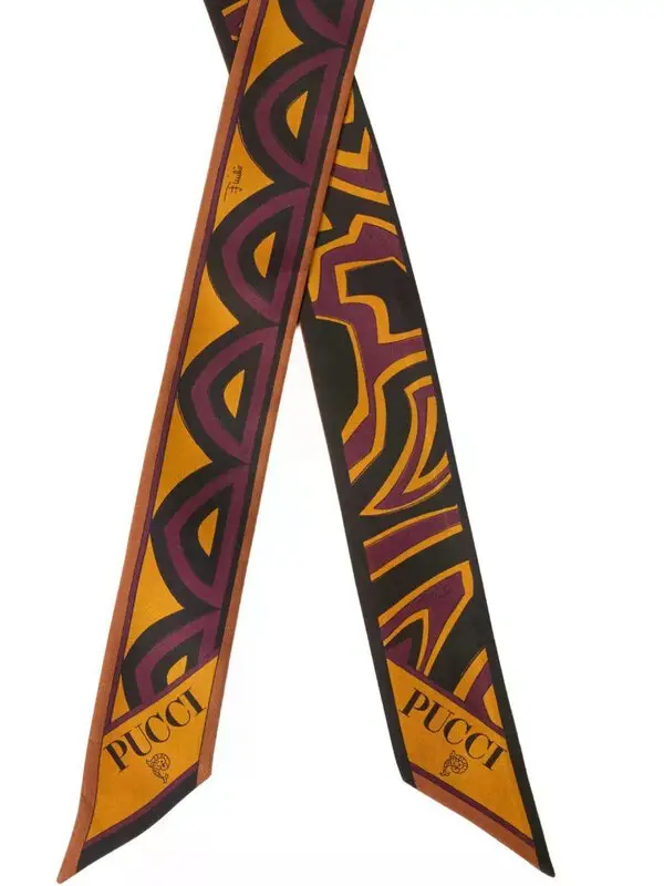 Emilio Pucci Mixed-print Silk Bandeau