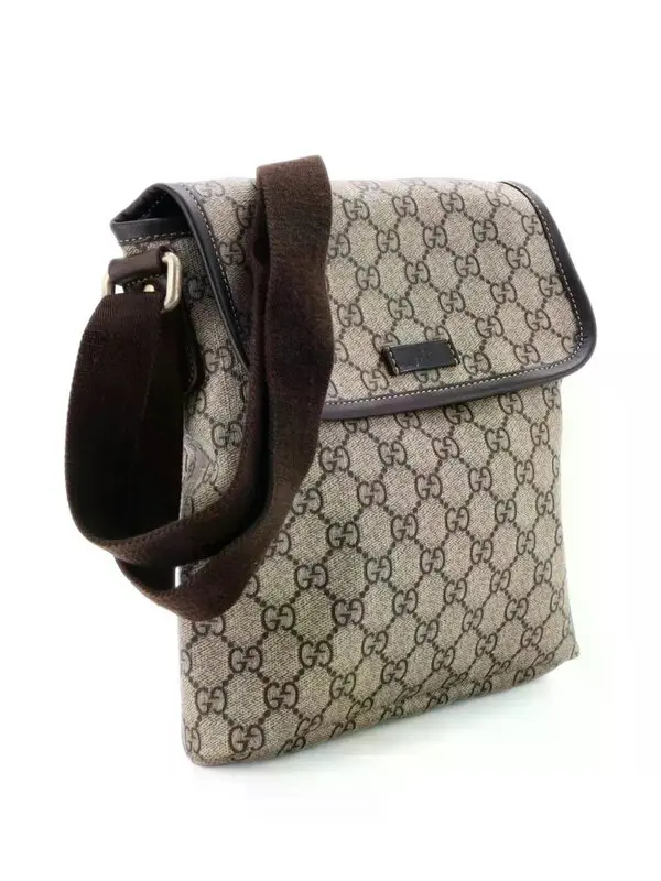 Gucci Flap Messenger Gg Coated Canvas Small Crossbody Bag