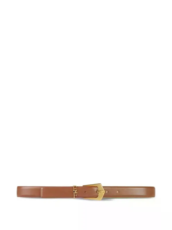 Elisabetta Franchi Leather Belt With Logo Details