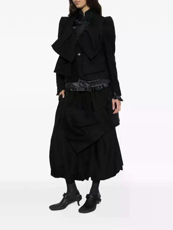 Noir Kei Ninomiya Bow-embellished Wool Blazer