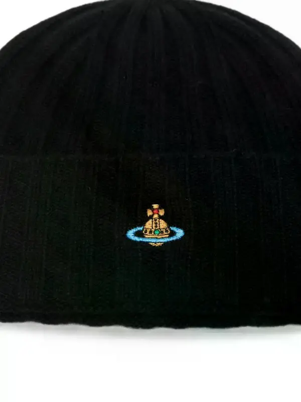 VIVIENNE WESTWOOD Classic Orb-embroidered Beanie Hat