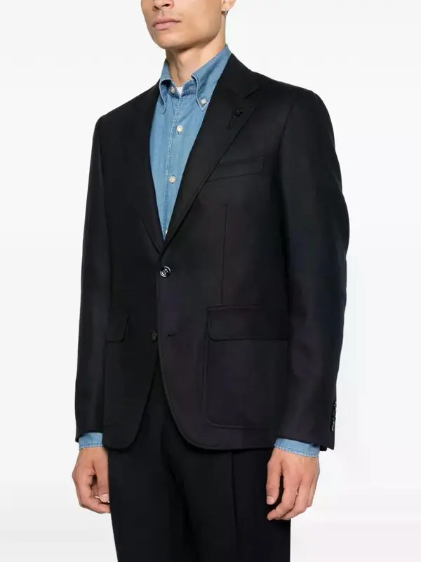 LARDINI Flap-pocket Single-breasted Blazer