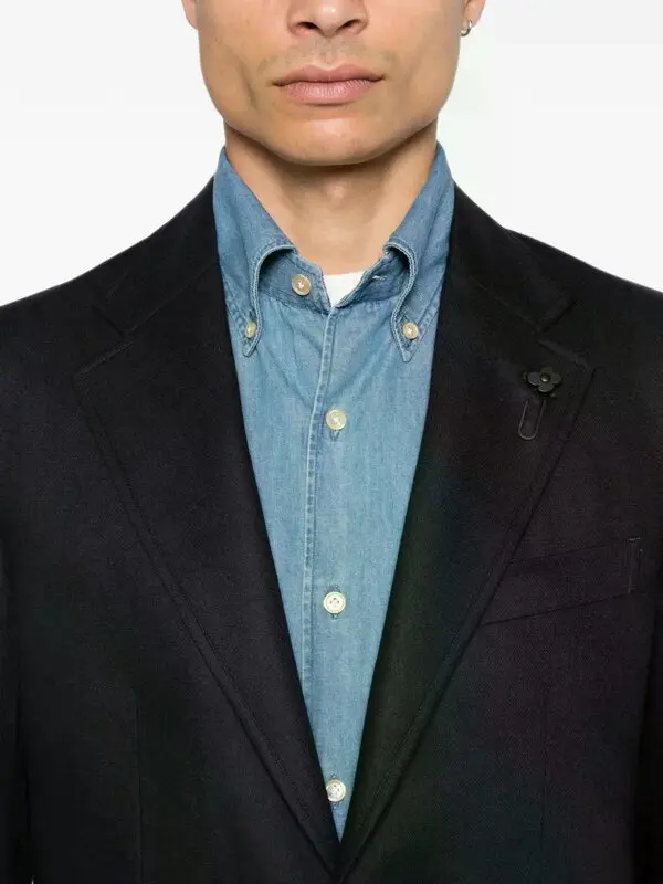 LARDINI Flap-pocket Single-breasted Blazer
