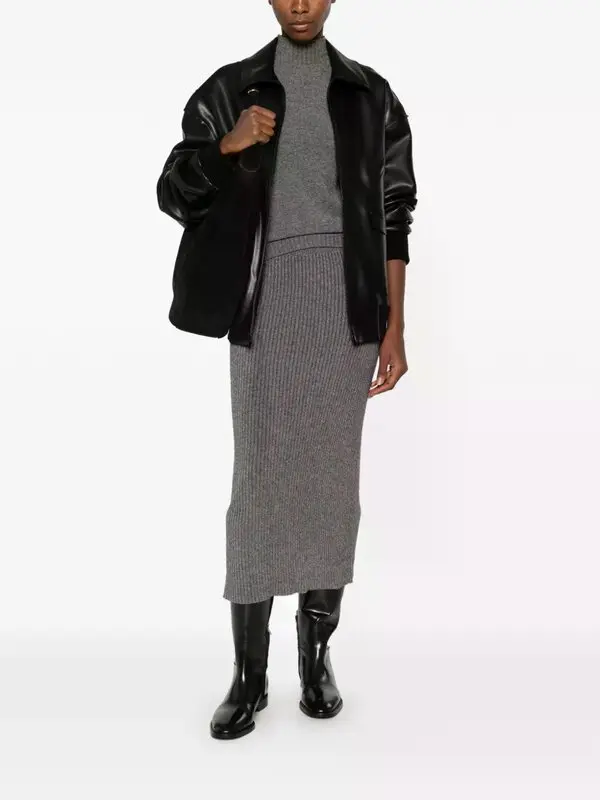 AROVESCIO Ribbed-knit Skirt