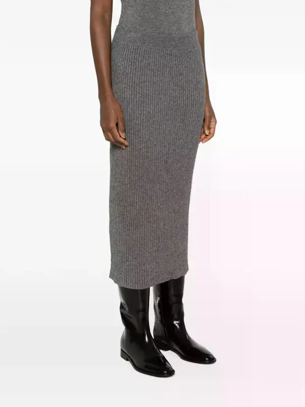 AROVESCIO Ribbed-knit Skirt
