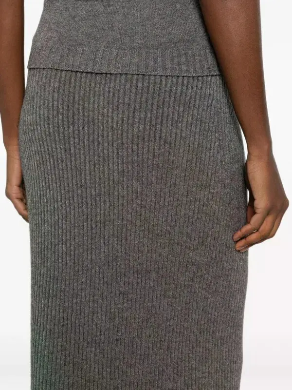 AROVESCIO Ribbed-knit Skirt