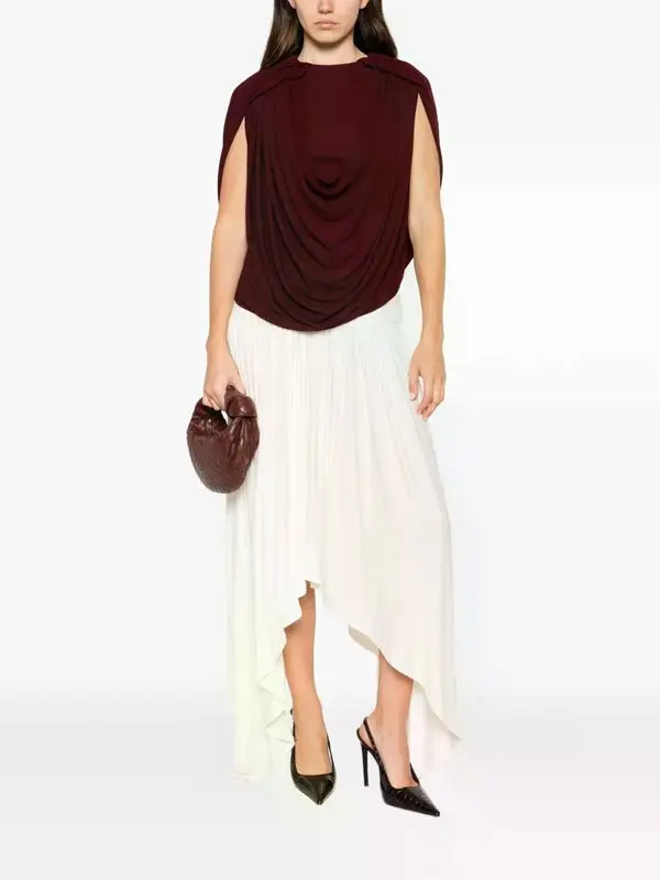 Brandon Maxwell The Astor Draped Jersey Blouse