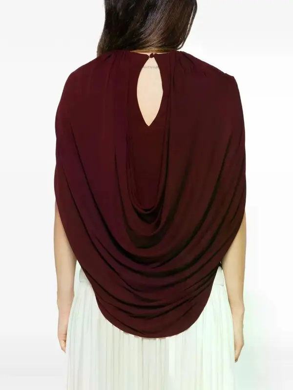 Brandon Maxwell The Astor Draped Jersey Blouse