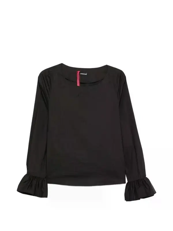 SUSANNE BOMMER Ruffle-cuff Boat-neck Shirt