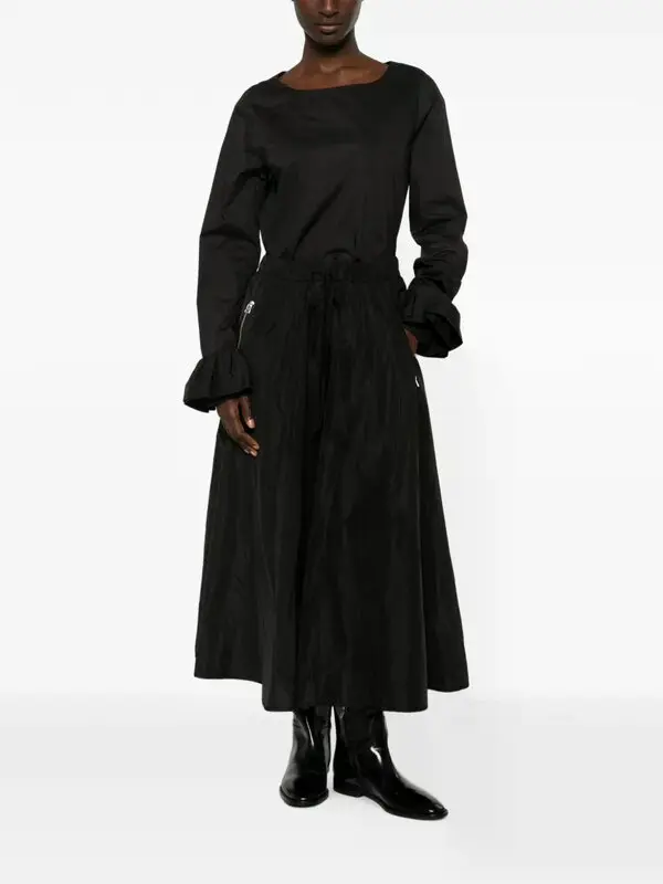 SUSANNE BOMMER Ruffle-cuff Boat-neck Shirt