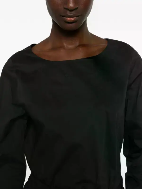 SUSANNE BOMMER Ruffle-cuff Boat-neck Shirt
