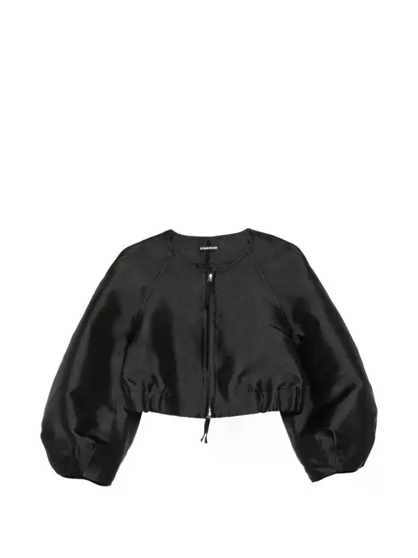 SUSANNE BOMMER Ruffled-collar Cropped Blouson Jacket