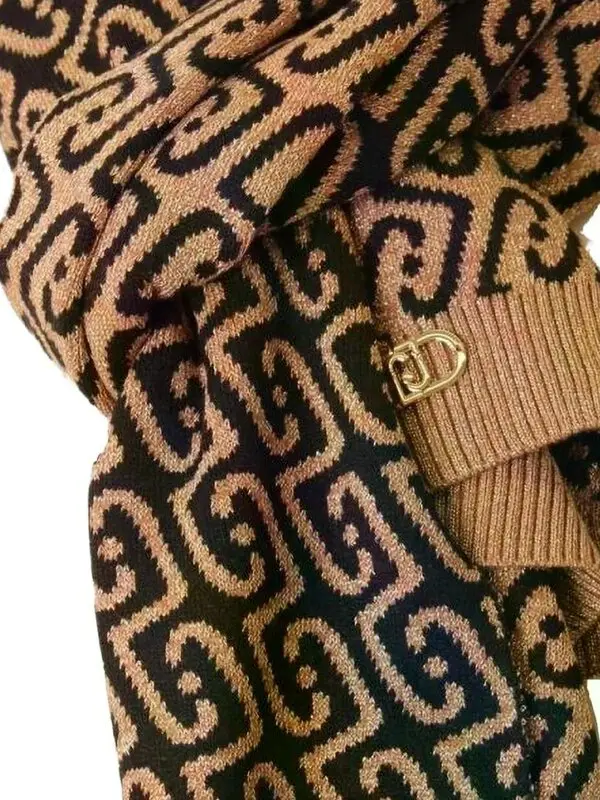 Liu Jo Monogram-pattern Logo-plaque Scarf