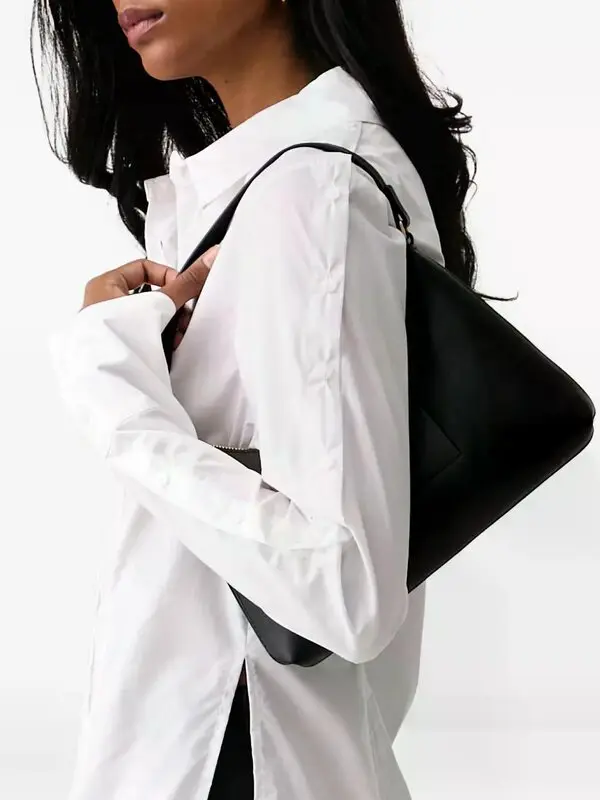 VICOLO Button-sleeve Side-slit Shirt